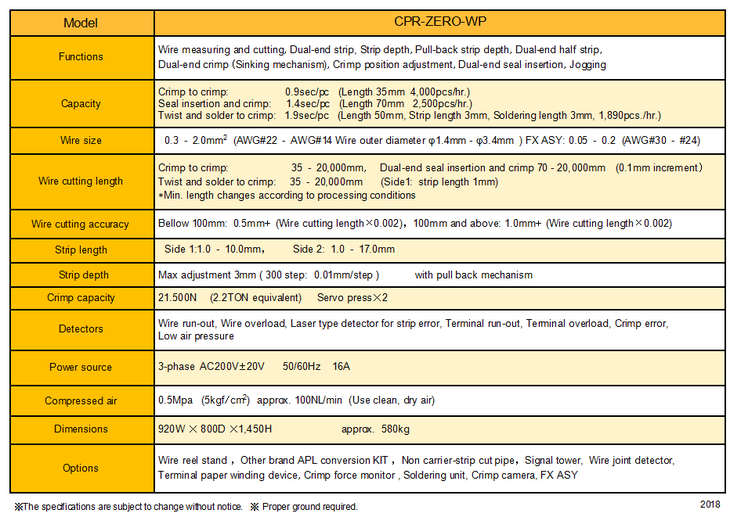 CPR-ZERO-WP - Japan Automatic Machine Co., Ltd.